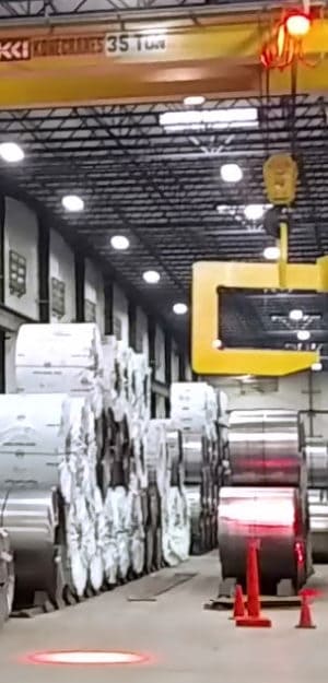 Overhead Crane Safety Spotlight. Create a spot or box around crane hook.