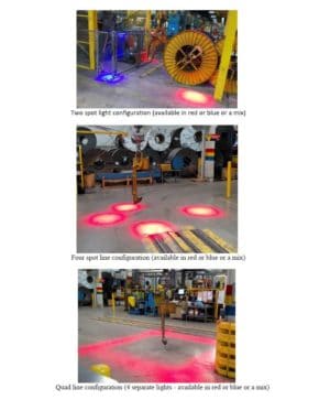 Overhead Crane Safety Spotlight. Create a spot or box around crane hook.